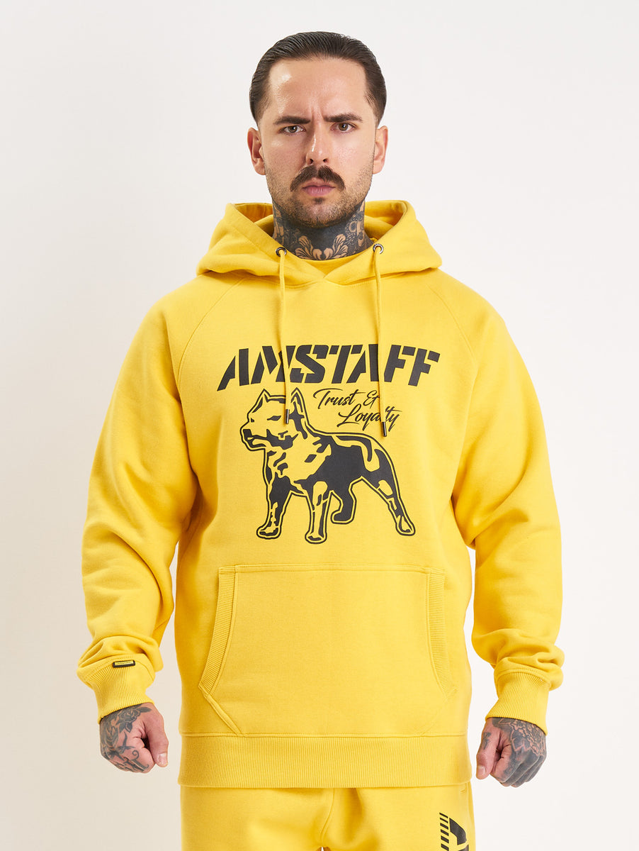 Amstaff Logo 2.0 Hoodie Yellow Black - Attention in Gelb – Amstaff Wear