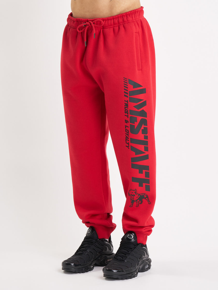 Amstaff Logo 2.0 Sweatpants - Power Statement in Rot – Amstaff Wear