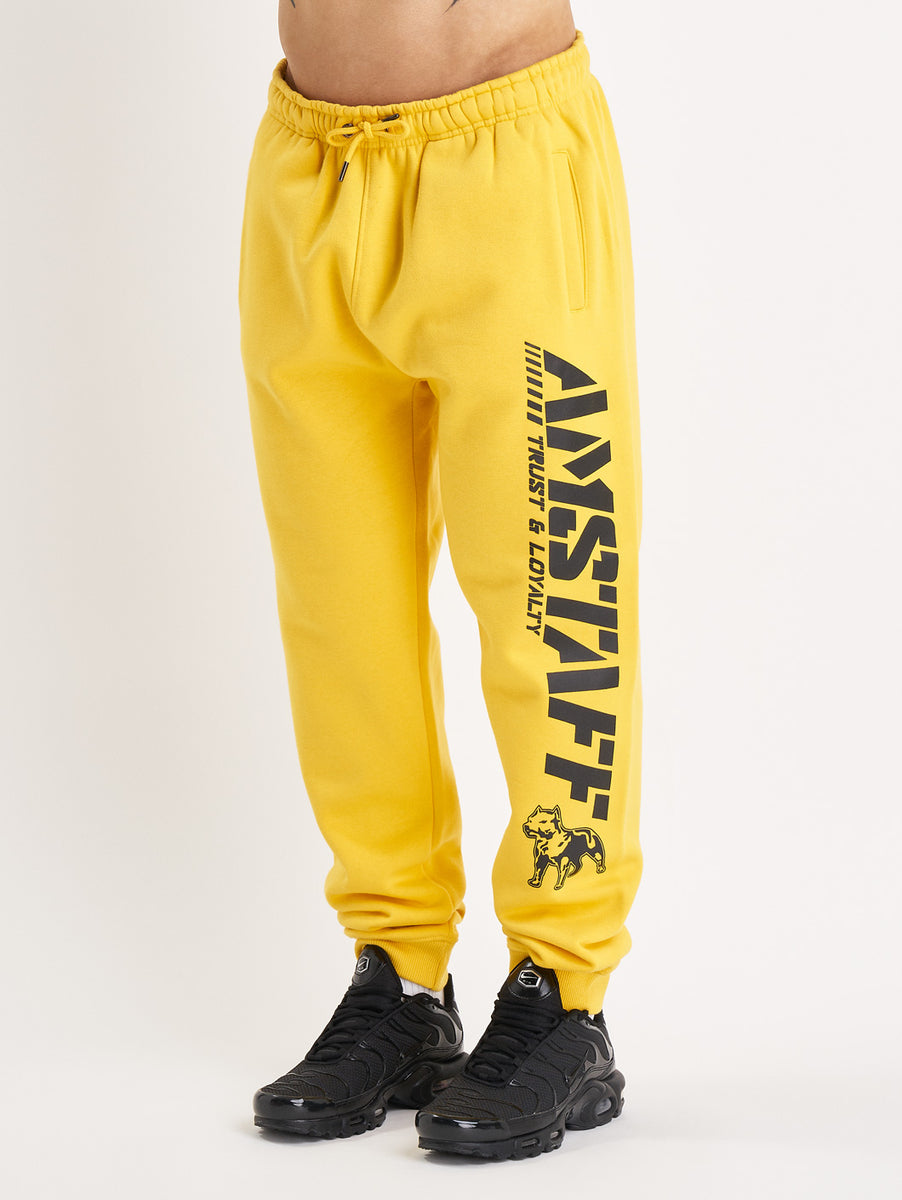 Amstaff Logo 2.0 Sweatpants Yellow Black – Amstaff Wear