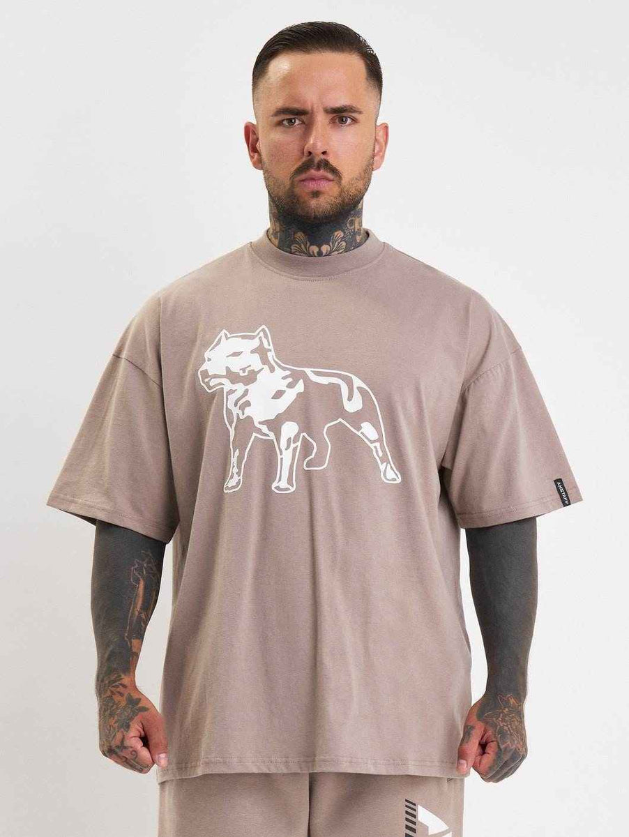 Amstaff Logo 2.0 T-Shirt Light Brown. Stilvolles Design. – Amstaff Wear